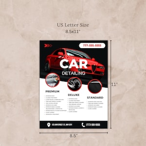 Car Detailing Flyer, Auto Detailing Business Flyer Canva Template, Auto ...