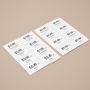 Product Price Tags Canva Template, Editable Price Label for Grocery ...
