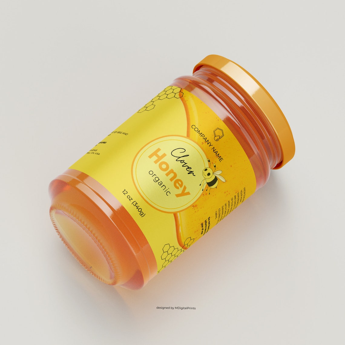 Editable Honey Jar Labels Canva Template, Honey Labels Customizable ...