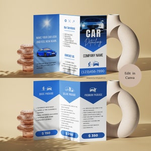 Car Detailing Services Flyer Canva Template, Auto Detailing Brochure ...