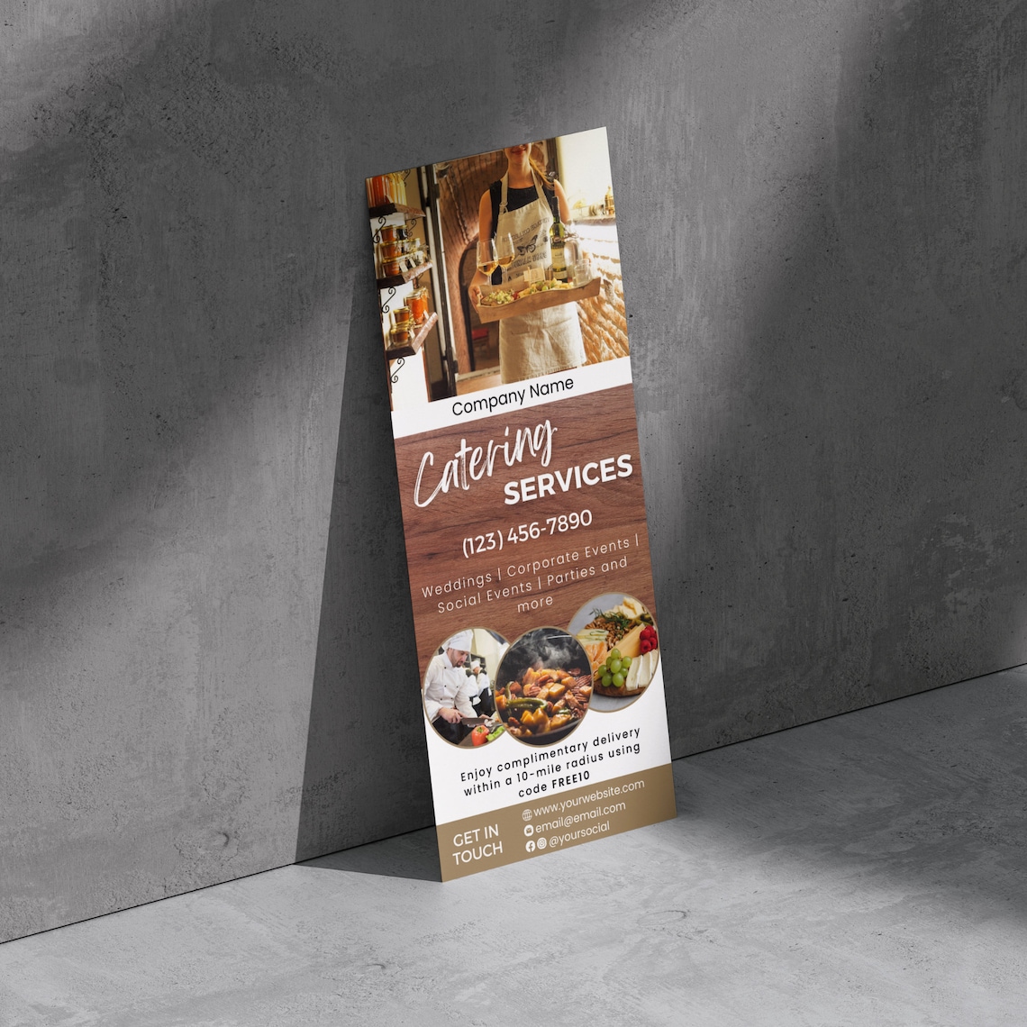 Catering Flyer Template Canva. Wedding Catering Door Hanger Flyer ...