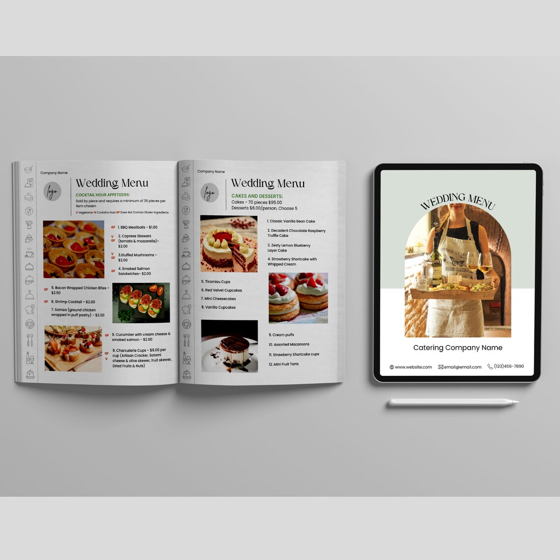 Catering Menu Price Guide Template Canva. Wedding Catering Price Book ...