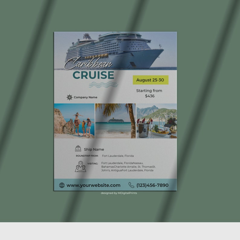 Cruise Flyer Canva Template Cruise Trip Offer Editable Flyer - Etsy