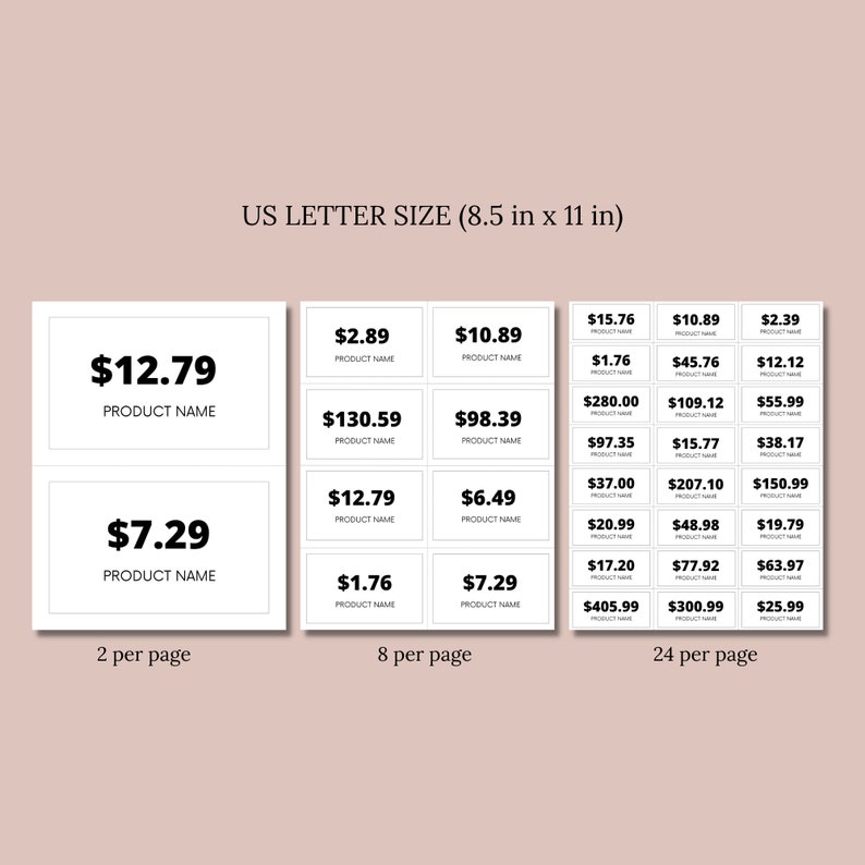 Shelf Pricing Tags Editable Canva Template, Retail Price Tags, Custom ...