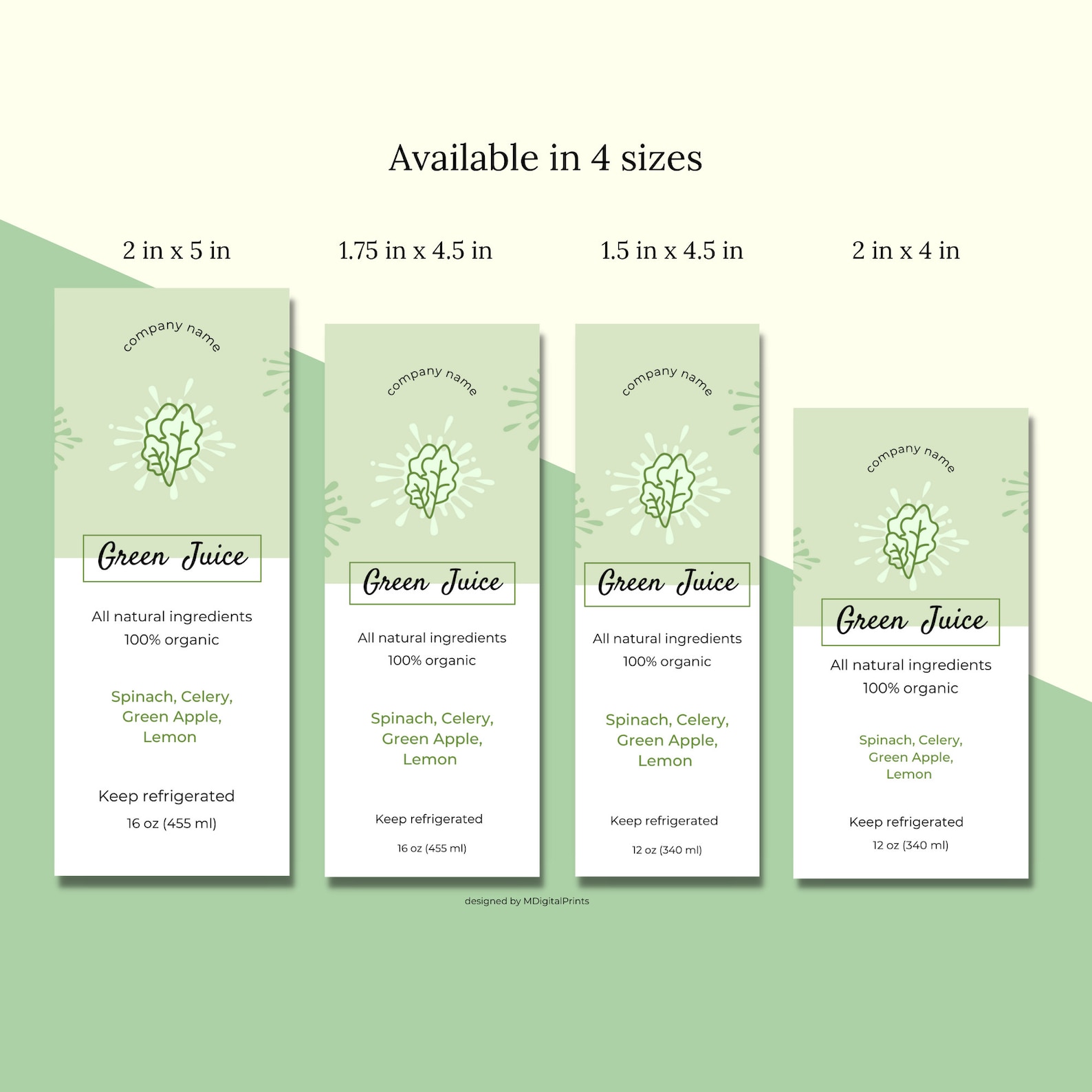 Editable Juice Bottle Labels Canva Template, Beverage Bottle Labels ...