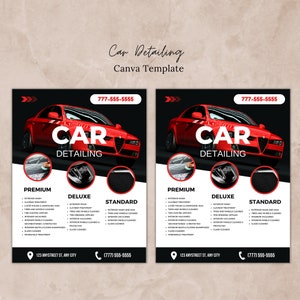 Car Detailing Flyer, Auto Detailing Business Flyer Canva Template, Auto ...