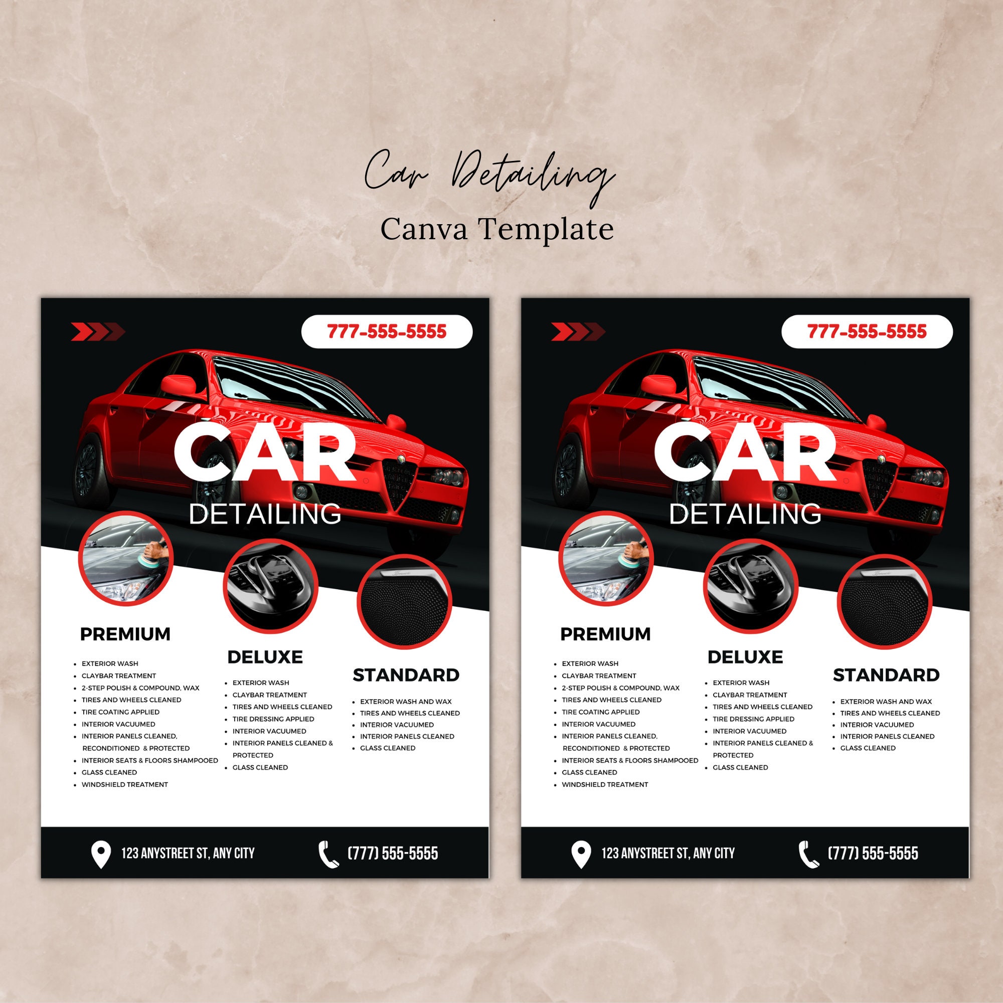 Car Detailing Flyer, Auto Detailing Business Flyer Canva Template, Auto ...