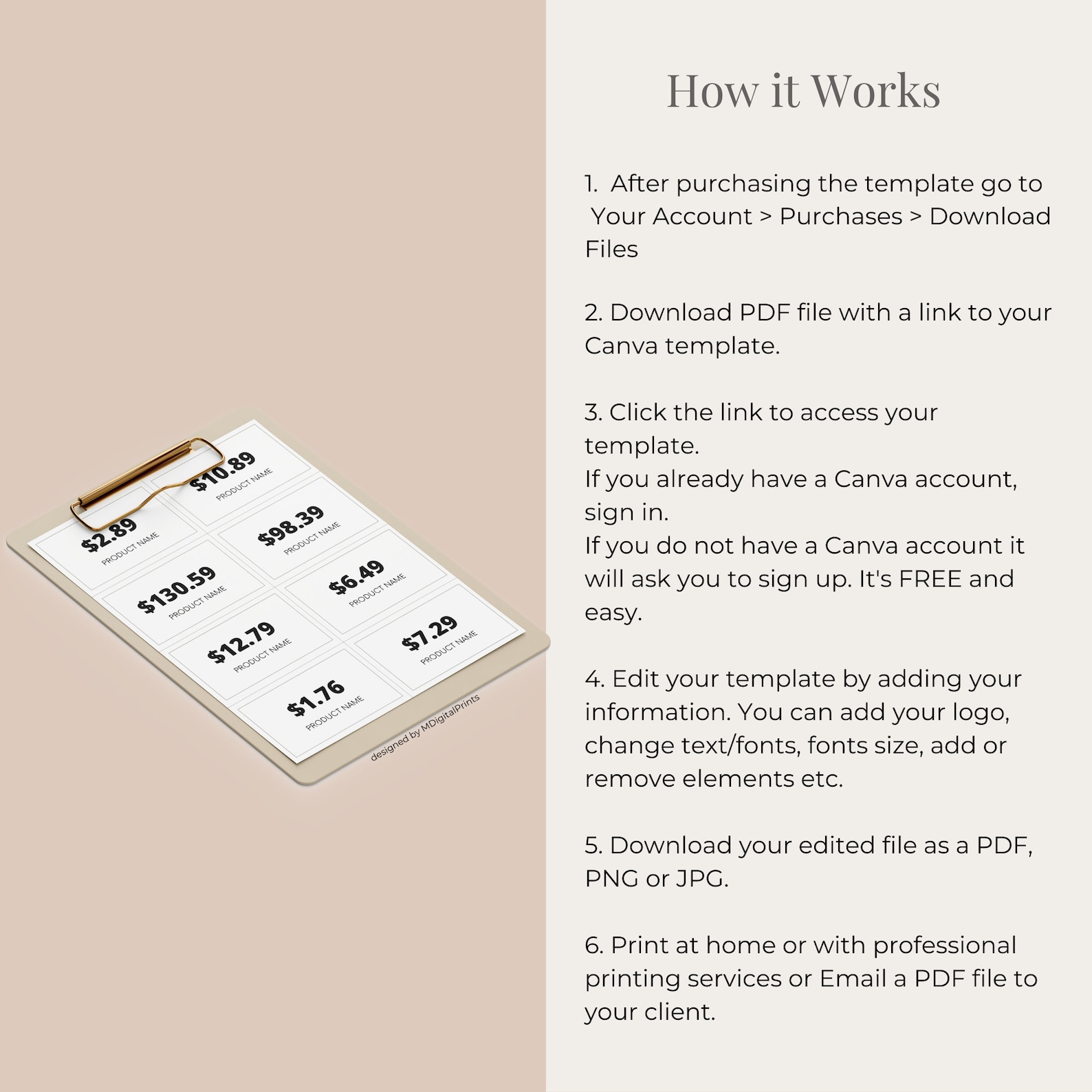 Shelf Pricing Tags Editable Canva Template, Retail Price Tags, Custom ...