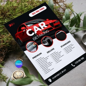 Car Detailing Flyer, Auto Detailing Business Flyer Canva Template, Auto ...