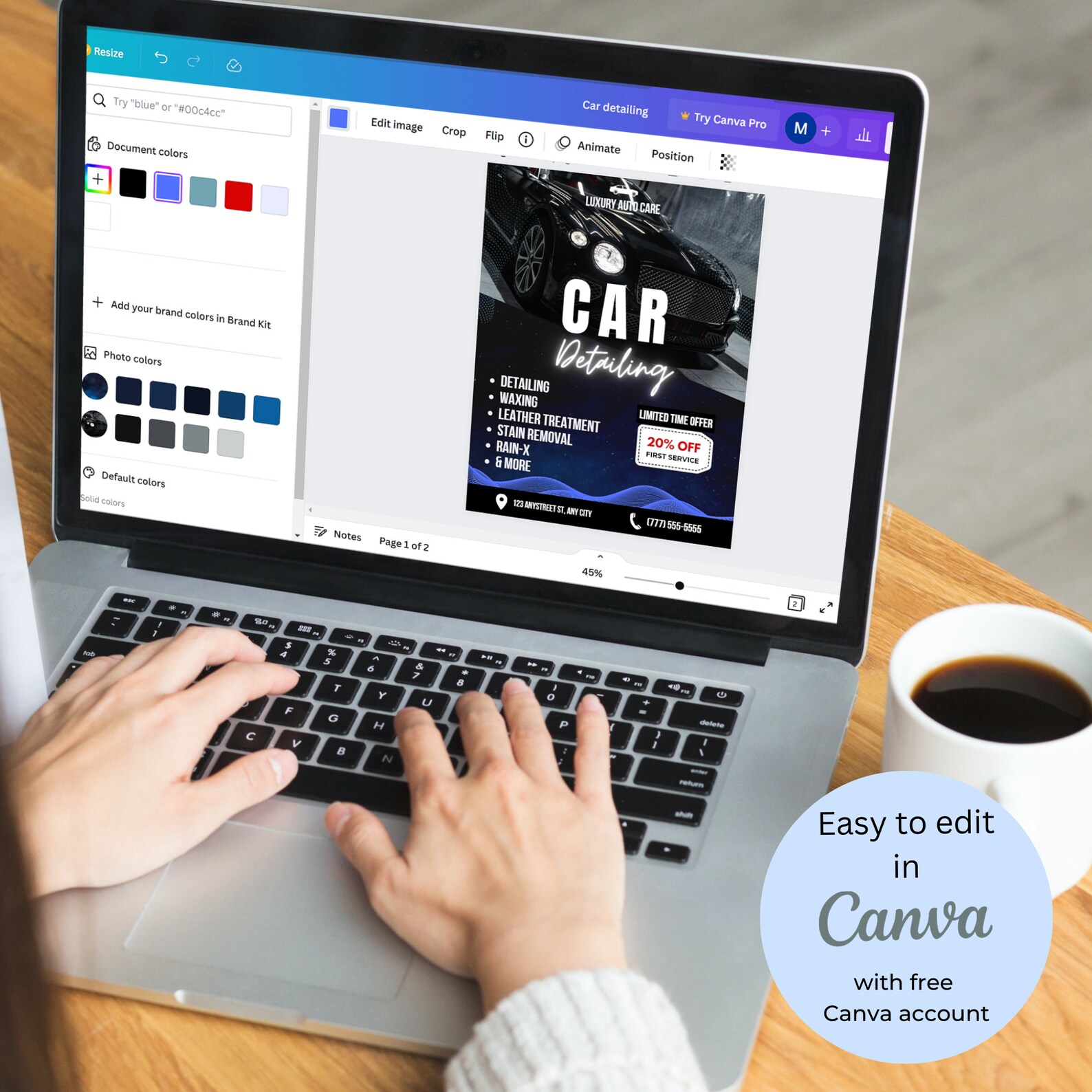 Car Detailing Flyer, Auto Detailing Business Flyer Canva Template, Auto ...