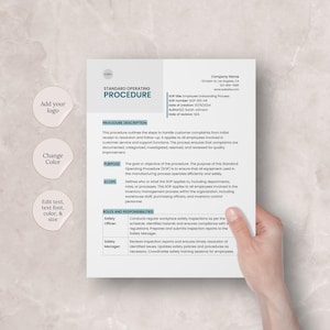 Standard Operating Procedure Template Docs, Editable SOP Document, Business Standard Operating ...