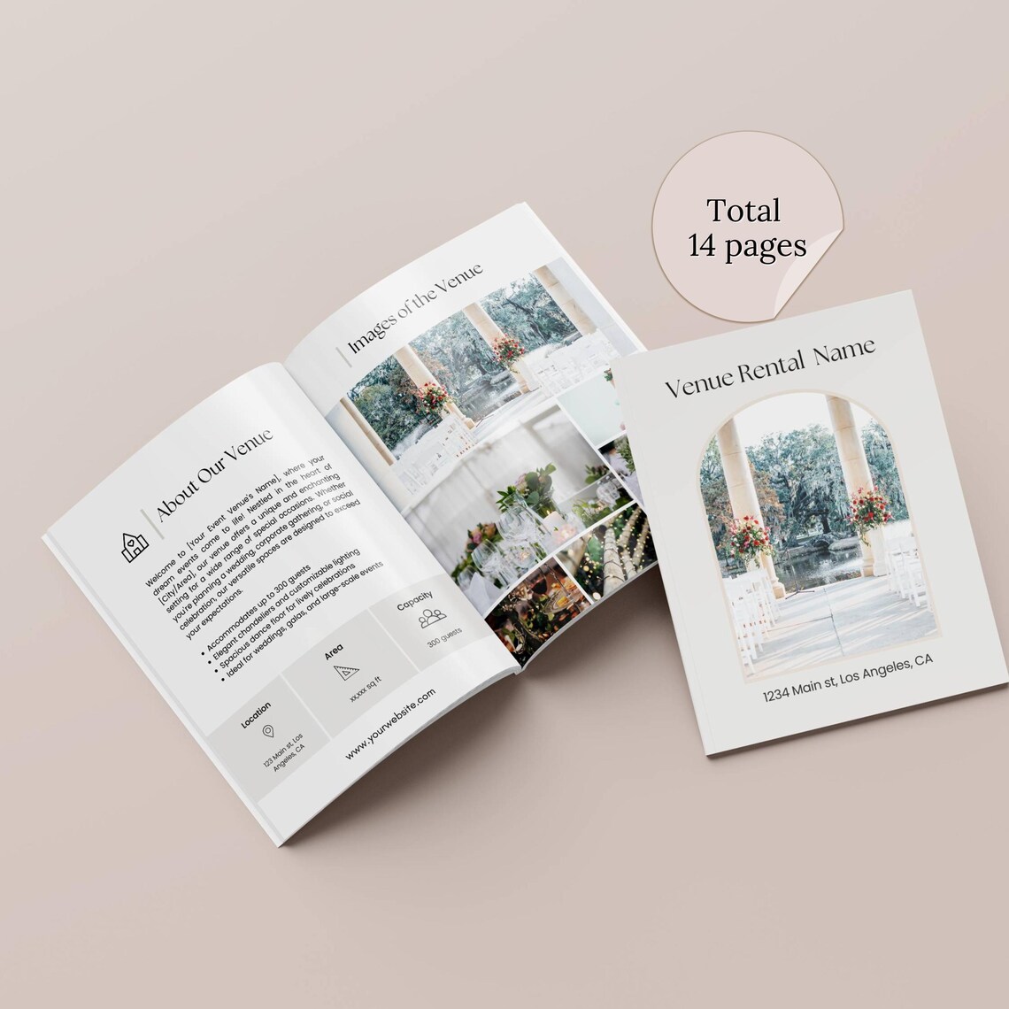Venue Rental Guide Book Canva Template, Editable Digital Venue Rental ...