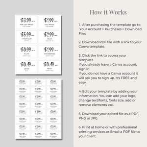 Product Price Tags Canva Template, Editable Price Label for Grocery ...