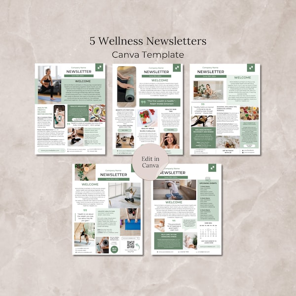 Newsletter Email Template Canva, Editable Business Newsletter Template ...