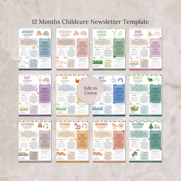 Newsletter Template Editable - Etsy