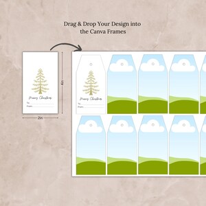 Blank 2x4 Gift Tags Canva Template, Editable Blank Hang Tag Mockup ...