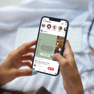 Event Venue Rental Instagram Posts Canva Template Editable Wedding ...