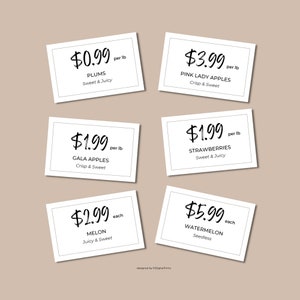 Product Price Tags Canva Template, Editable Price Label for Grocery ...