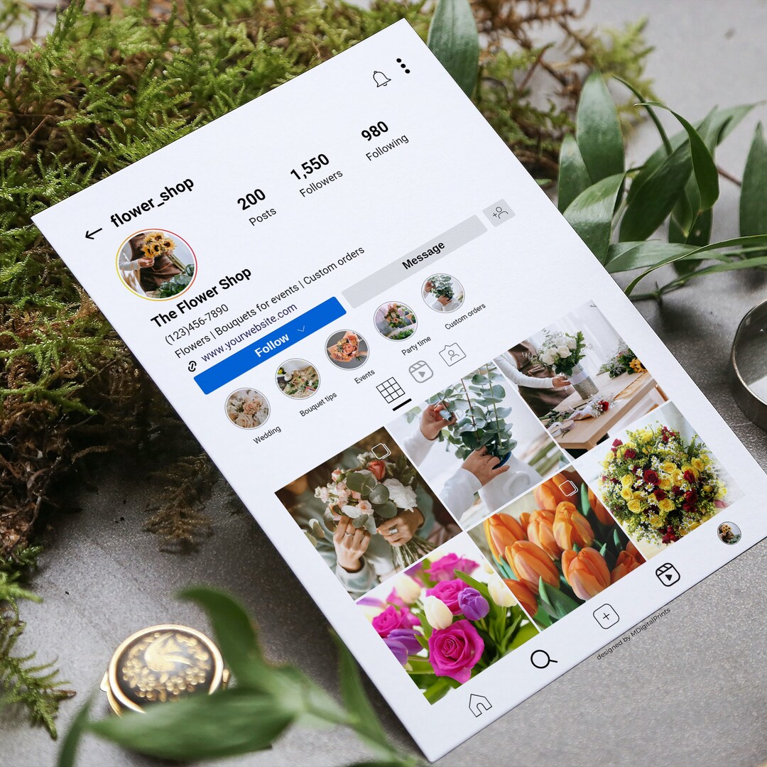 Florist Flyer Instagram Canva Template, Flower Shop IG Editable Flyer ...