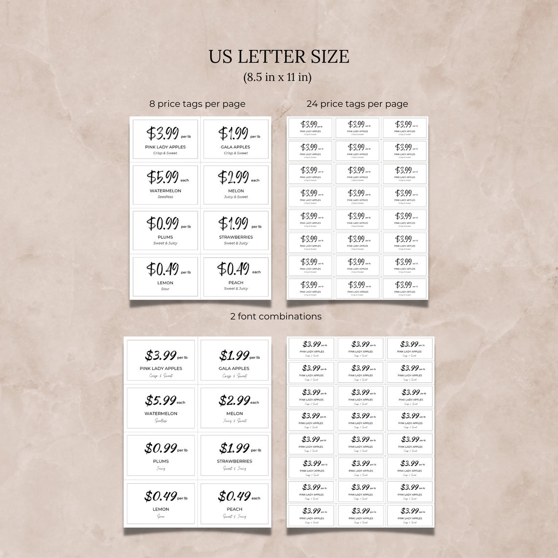 Product Price Tags Canva Template Editable Price Label for - Etsy