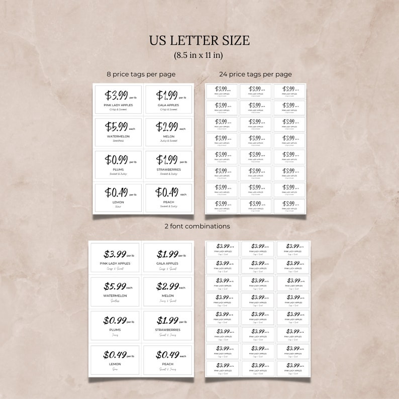 Product Price Tags Canva Template, Editable Price Label for Grocery ...