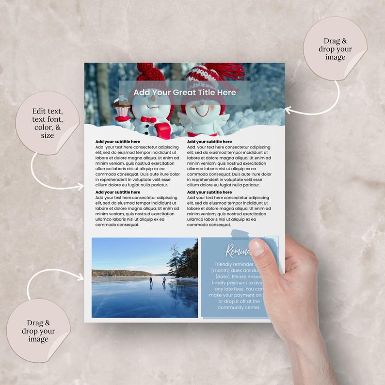 January Newsletter 2026 Canva Template Editable January HOA Newsletter ...