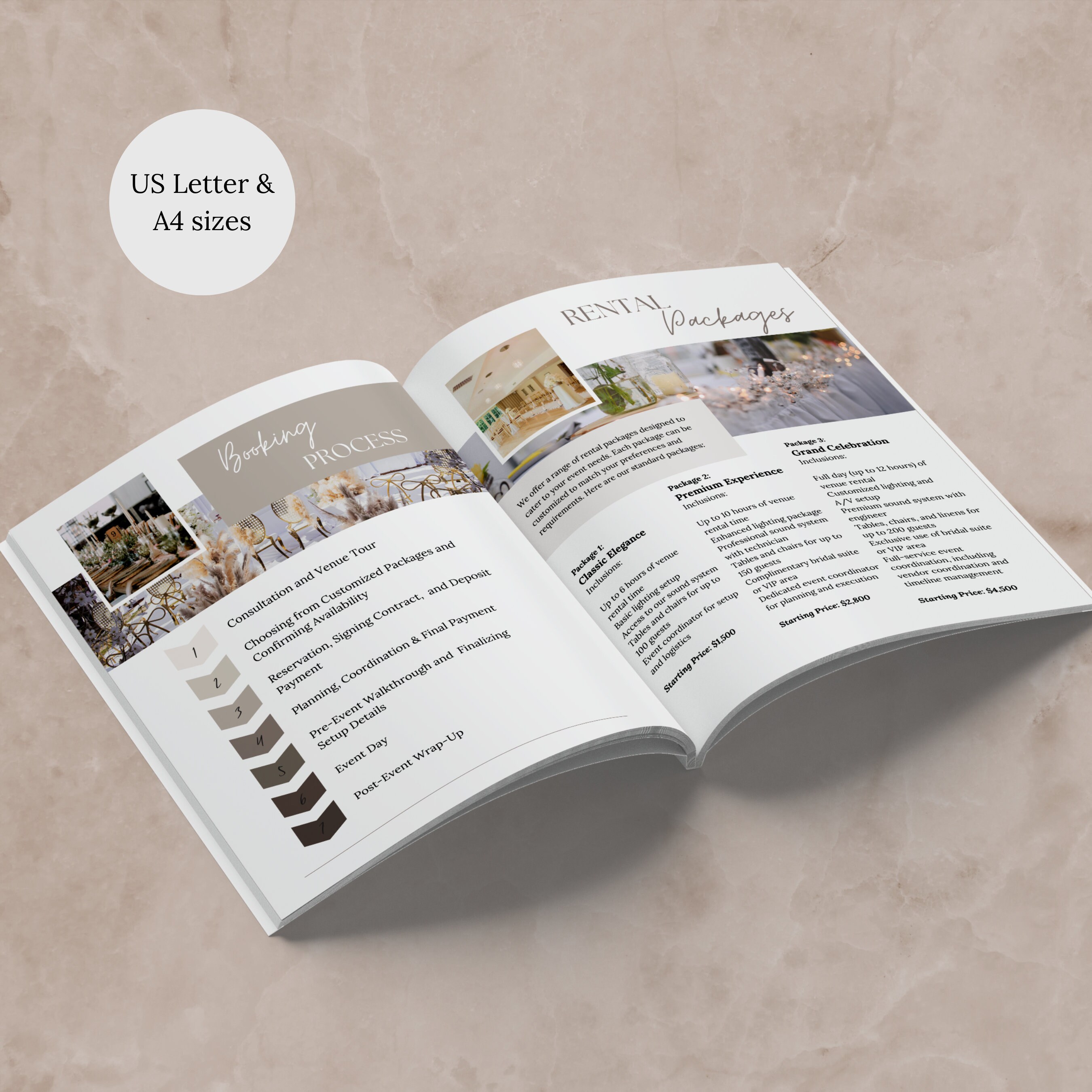 Event Venue Rental Book Canva Template, Editable Venue Rental Business ...