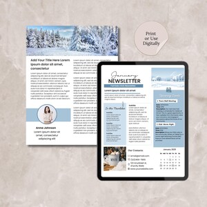 January Newsletter 2026 Canva Template Editable January HOA Newsletter ...