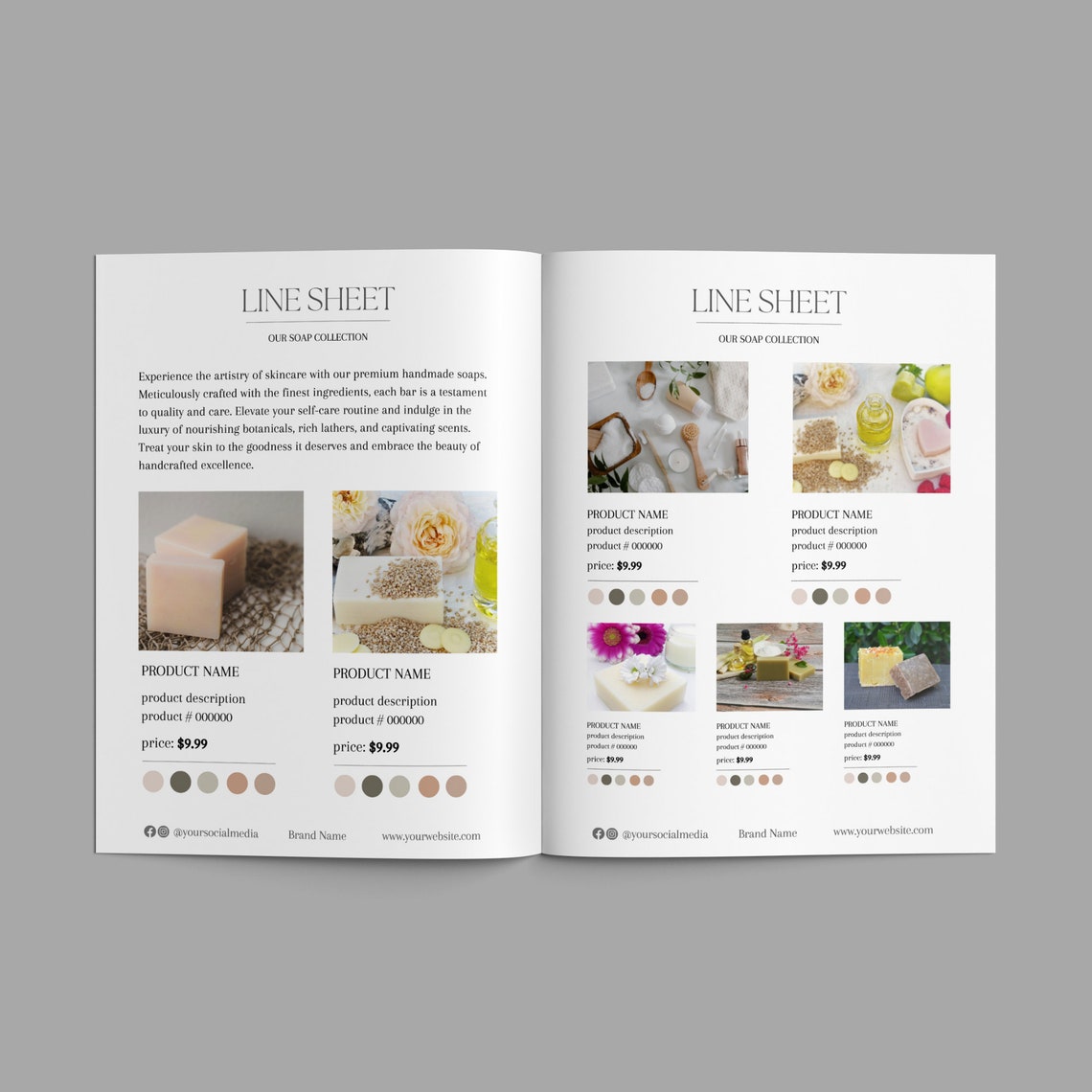 Product Catalog Template Canva, Editable Wholesale Line Sheet Template ...