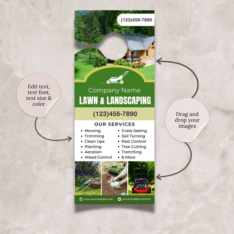 Lawn Services Business Flyer Canva Template Bundle, Mowing Service ...