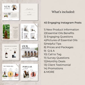 Essential Oils Instagram Posts Canva Template, Editable Essential Oil ...