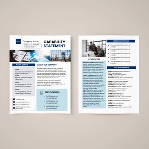 Capability Statement Canva Template Editable Capability Statement ...