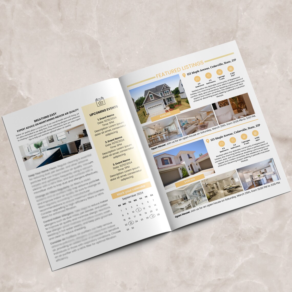 Real Estate Newsletter Canva Template 12 Month Editable Realtor ...