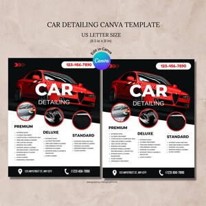 Car Detailing Flyer Auto Detailing Business Flyer Canva - Etsy