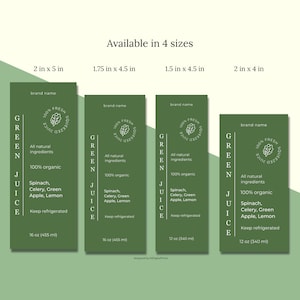 Editable Juice Labels Template Canva, Orange Juice Bottle Label ...