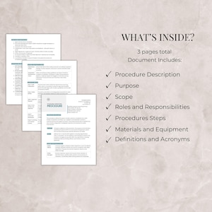 Standard Operating Procedure Template Docs, Editable SOP Document, Business Standard Operating ...