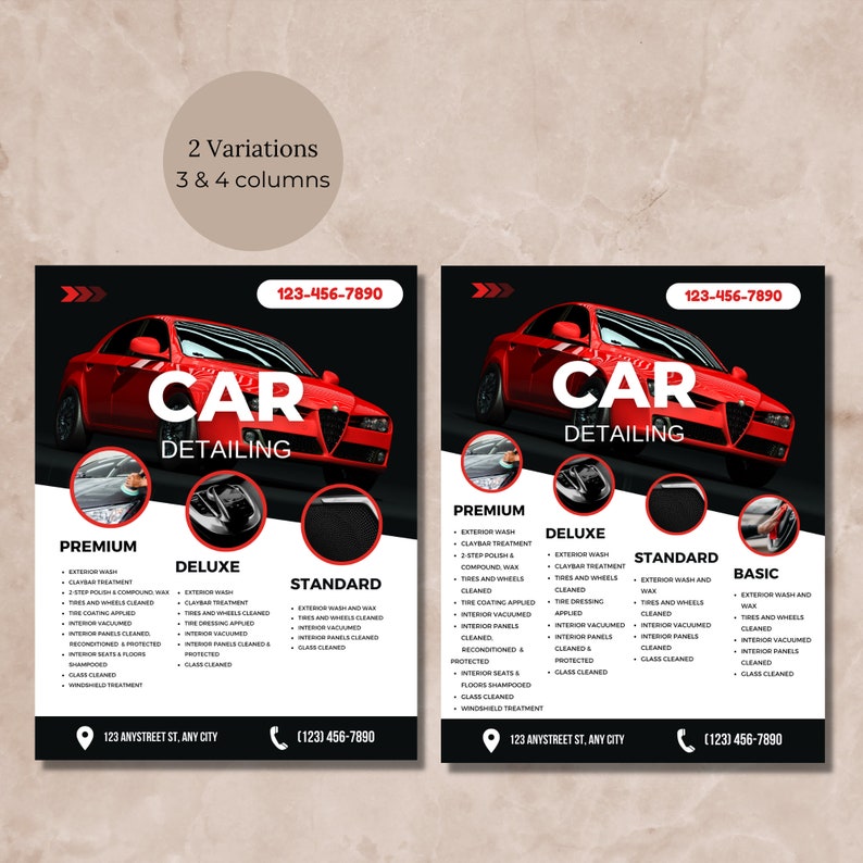 Car Detailing Flyer, Auto Detailing Business Flyer Canva Template, Auto ...