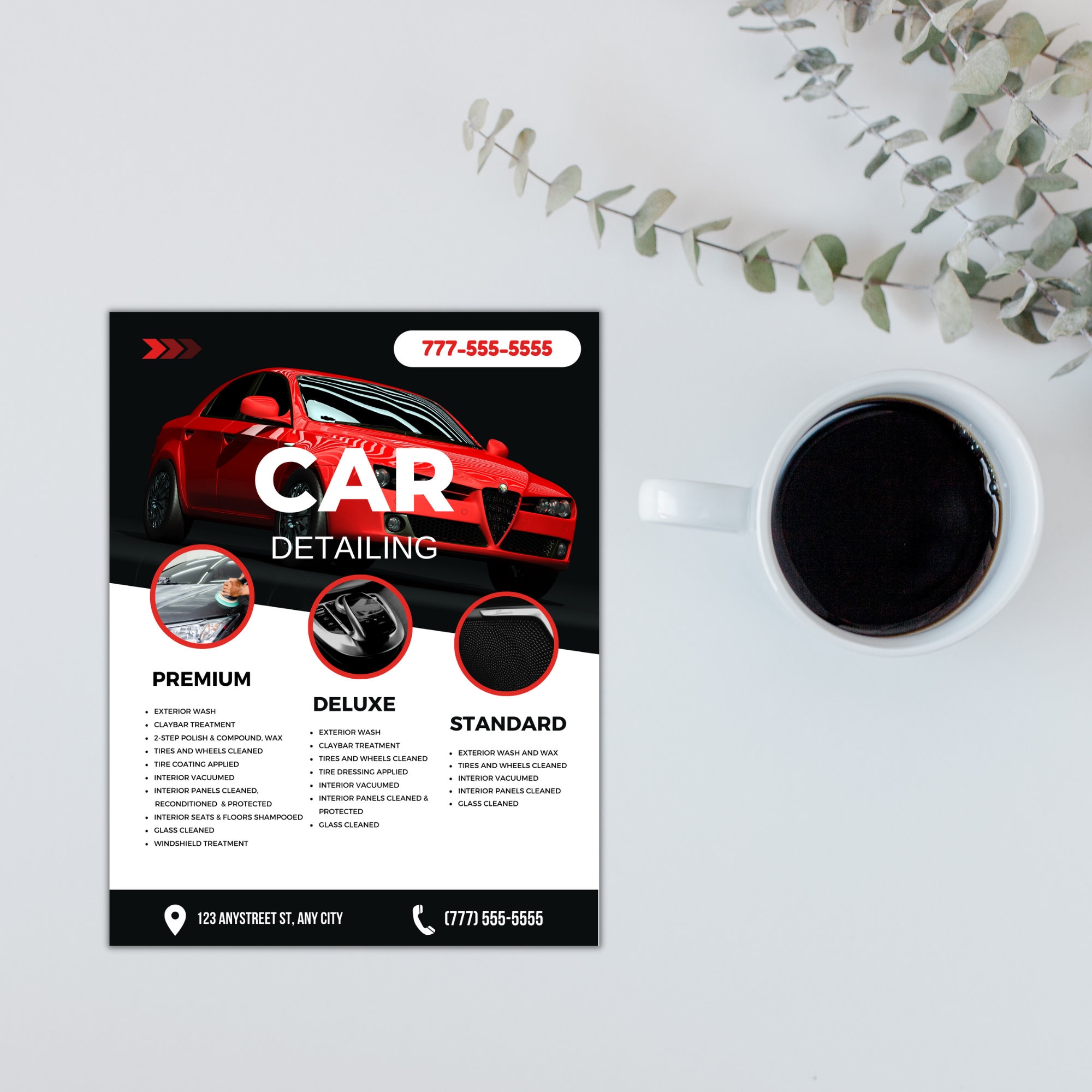 Car Detailing Flyer, Auto Detailing Business Flyer Canva Template, Auto ...