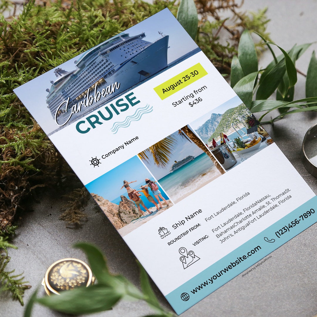 Cruise Flyer Canva Template, Cruise Trip Offer Editable Flyer Template ...