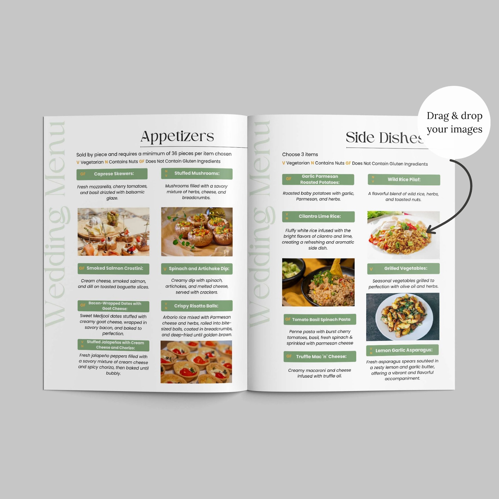 Catering Menu Price Guide Template Canva. Wedding Catering Charcuterie ...