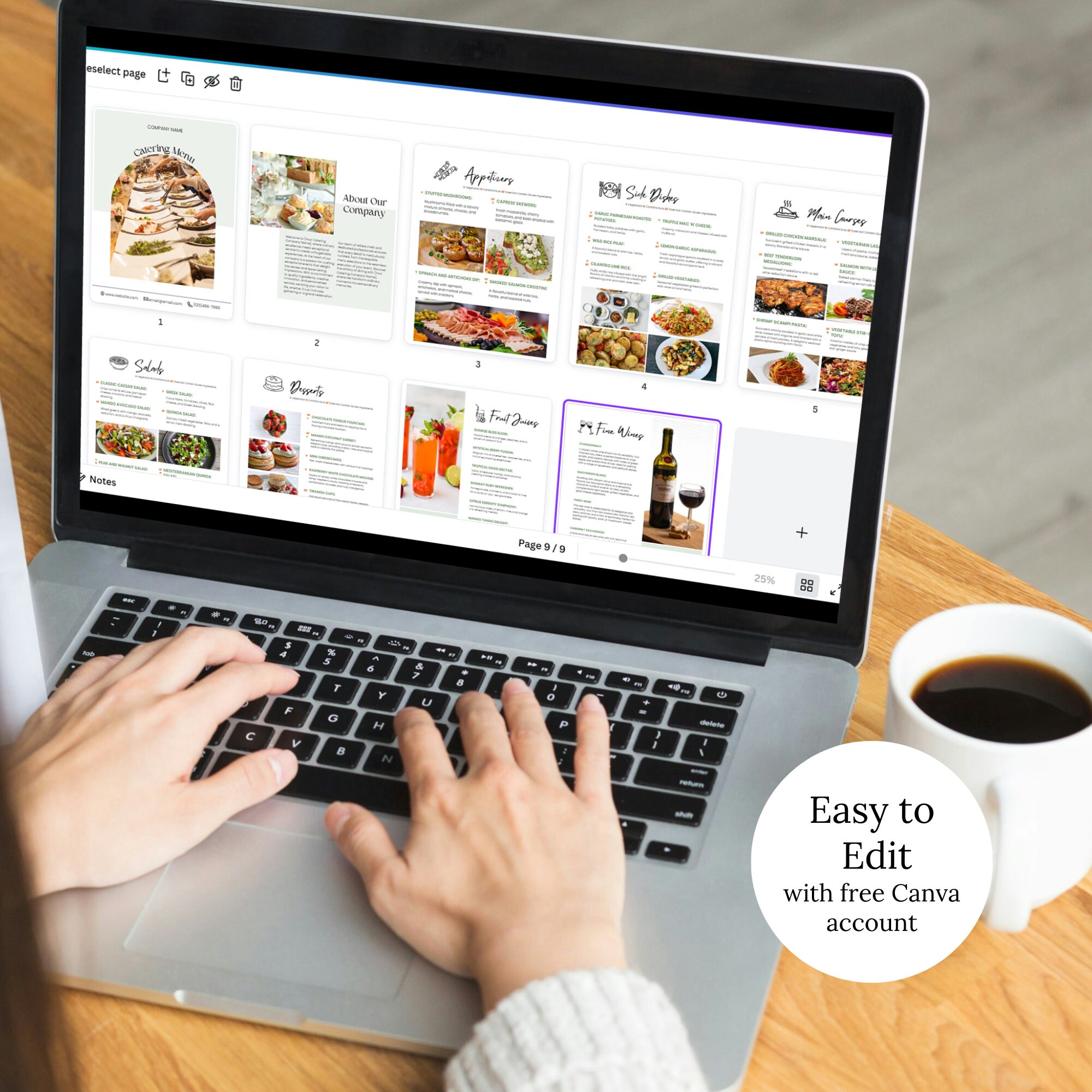 Catering Menu Price Guide Template Canva. Wedding Catering Charcuterie ...