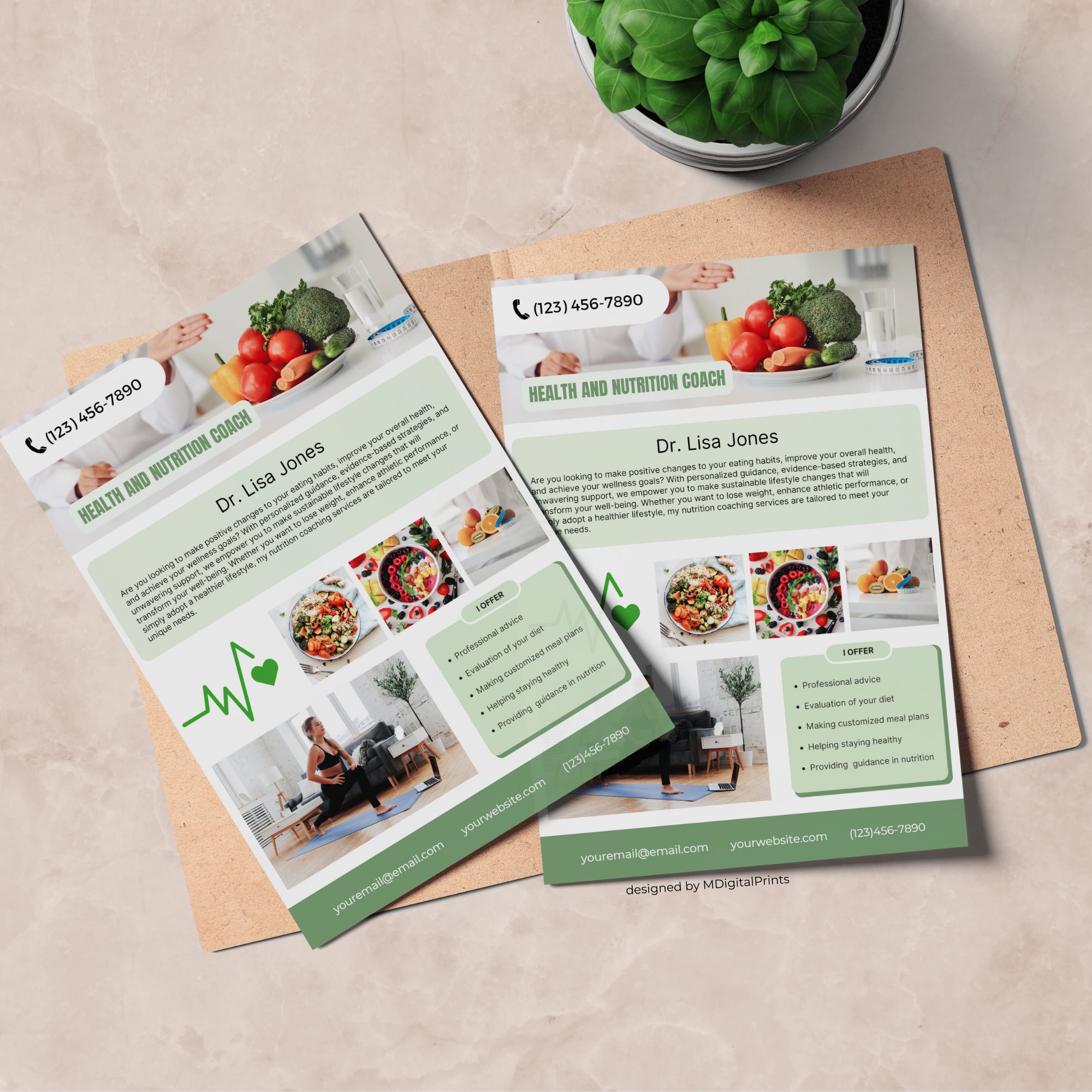Health and Nutrition Coach Flyer Canva Template, Wellness Coach Flyer ...