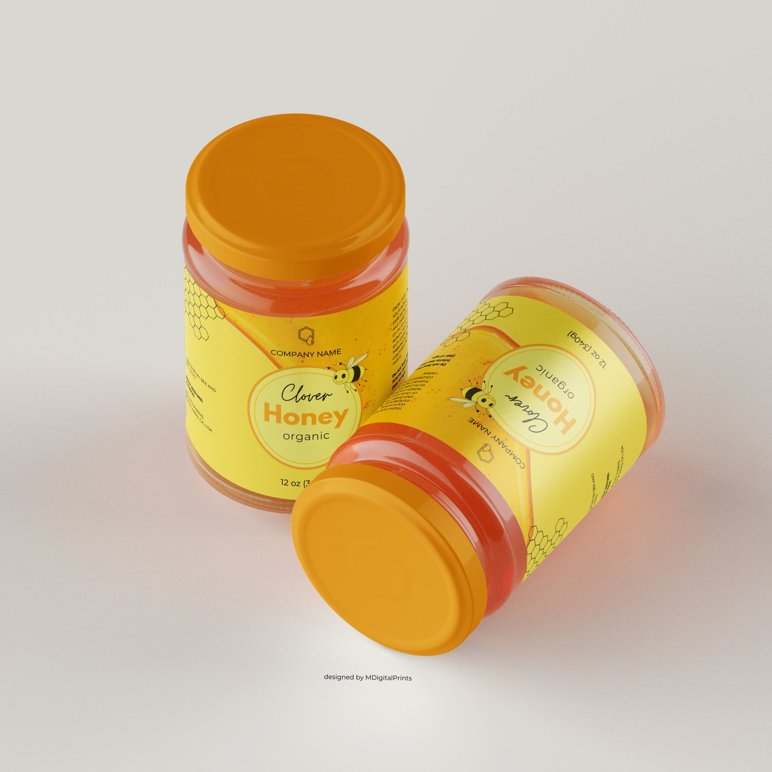 Editable Honey Jar Labels Canva Template, Honey Labels Customizable ...