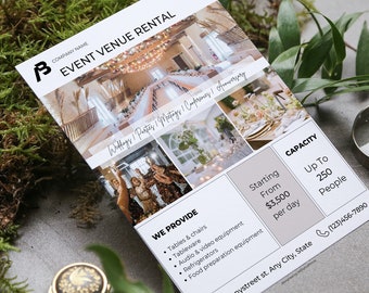 Wedding Venue Guide Magazine Canva Template, Editable Venue Rental ...