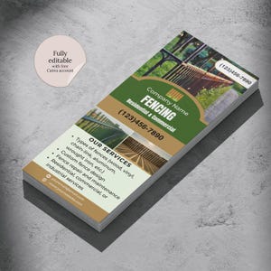 Fence Company Flyer Canva Template, Editable Fencing Flyer, Fence ...
