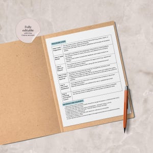 Standard Operating Procedure Template Canva, Editable SOP Document ...