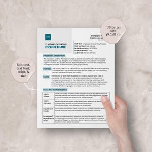 Standard Operating Procedure Template Canva, Editable SOP Document ...