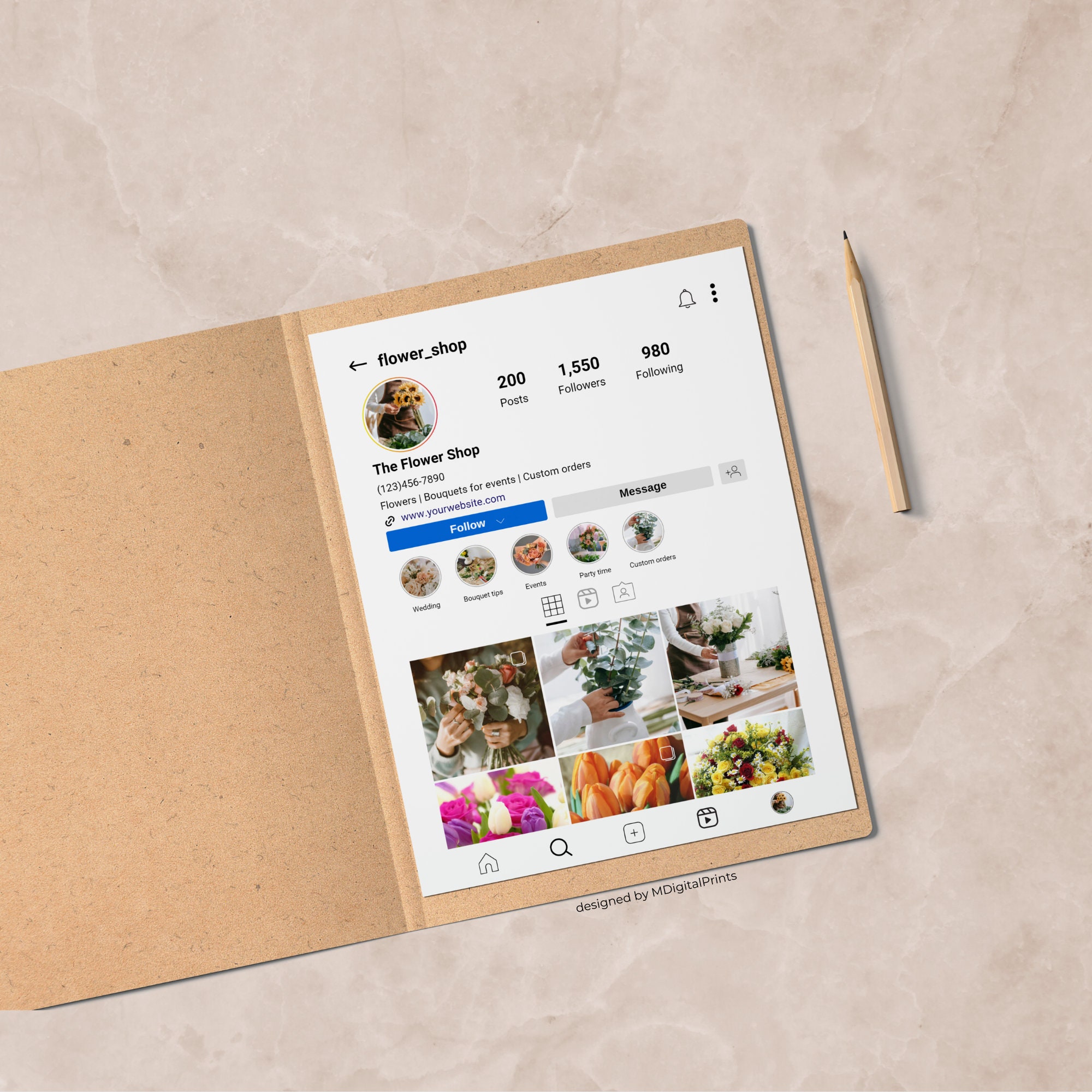 Florist Flyer Instagram Canva Template, Flower Shop IG Editable Flyer ...
