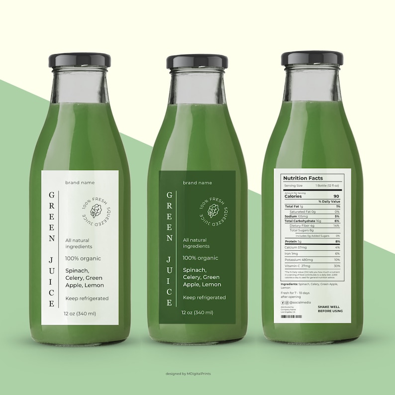 Editable Juice Labels Template Canva, Orange Juice Bottle Label ...