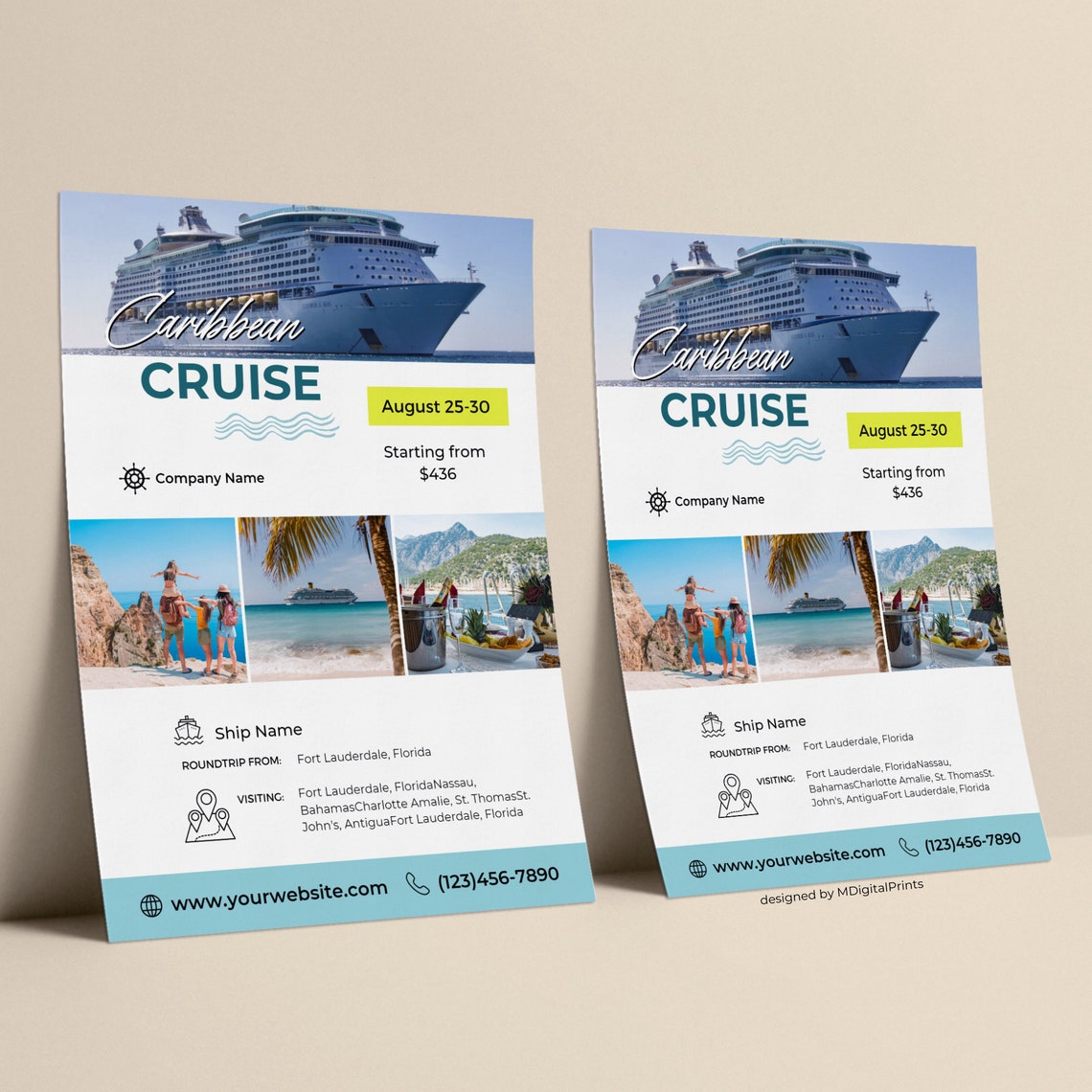 Cruise Flyer Canva Template, Cruise Trip Offer Editable Flyer Template ...